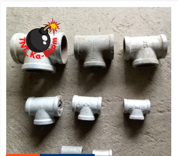 G.I TEE S-40 MAKAPAL | SIZE 1/4 TO 2" | Makapal, With Thread | G.I Pipe ...