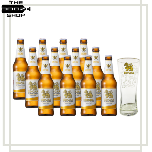 Singha Thai Beer 330ml Bottle x 12 w/ FREE Singha Tall Glass | Lazada PH