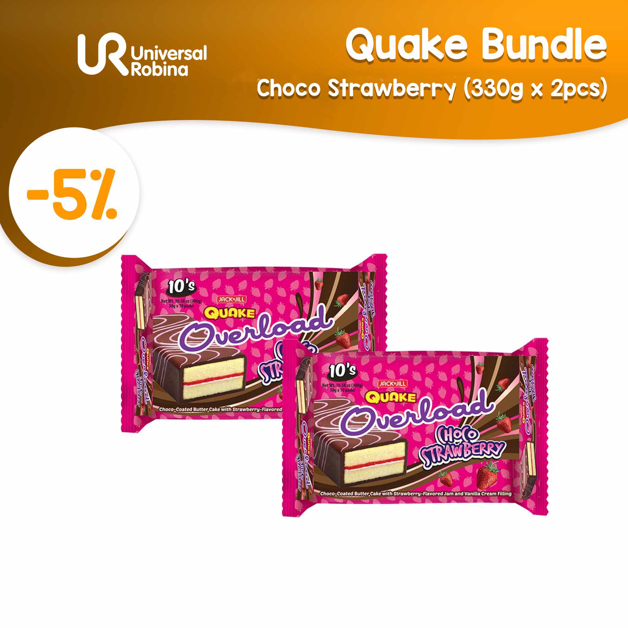 2 x Quake Overload Choco Strawberry (33g x 10) | Lazada PH