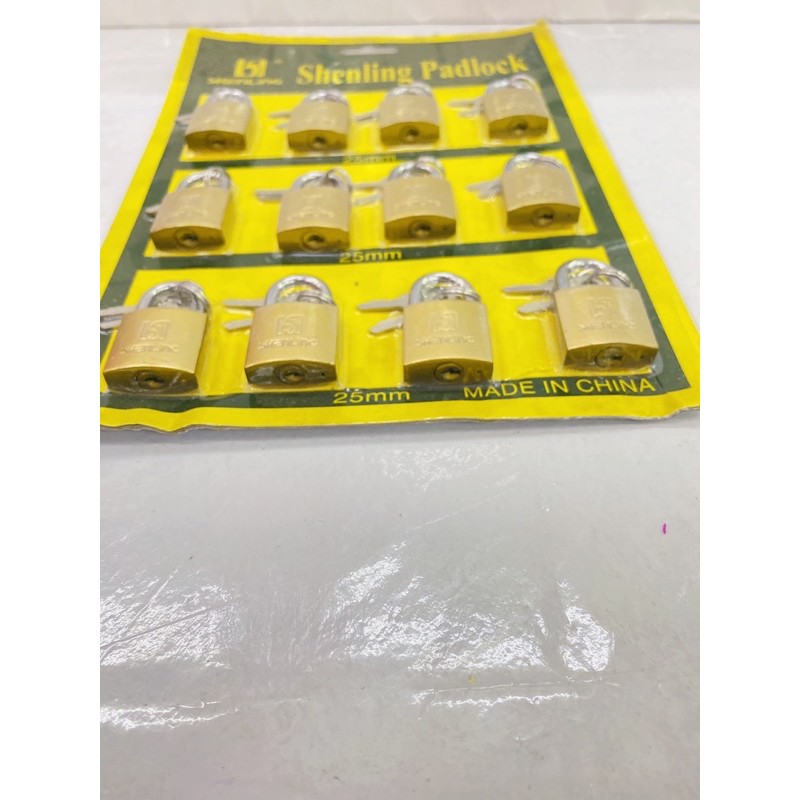 Shenling Padlock 25mm12pcs per pad | Lazada PH