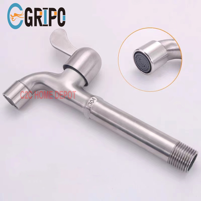 GRIPO High quality 304 Stainless Lever Handle BUBBLER BIBB EXTRA LONG ...
