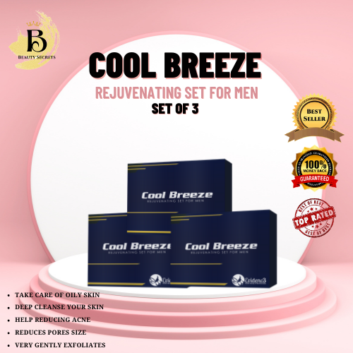 Evidenc3 (SET OF 3) BEST SELLING COOL BREEZE REJUVENATING SET FOR MEN / ALL IN ONE SKIN CARE ...