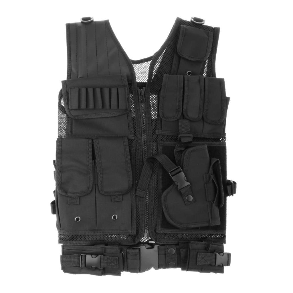 Outdoor Gaming Vest Unisex Military Tactical Molle Vest Adjustable ...