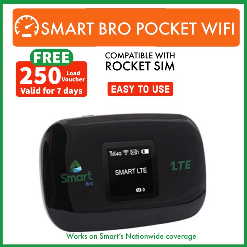 BRAND NEW- Smartbro Pocket Wifi w/ FREE 250 Load Voucher | Lazada PH