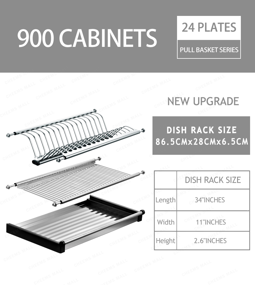Dish Cabinet Organizer Dish Rack / Wall hang Dish Rack 2 in 1 304 ...