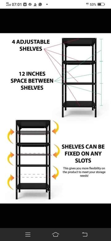 adjustable 4 layers storage rack | Lazada PH