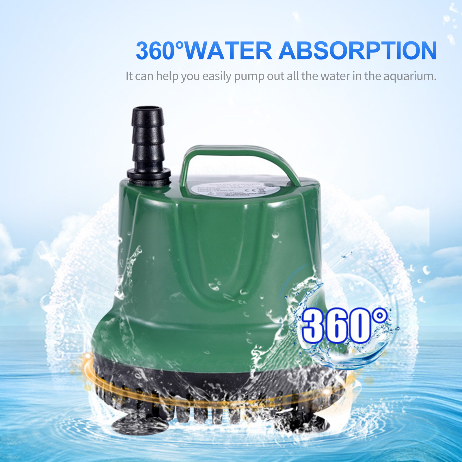 45W 2000L/H Submersible Water Pump Mini Fountain Pump with Power Cord ...
