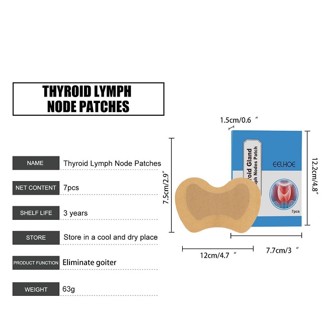 Thyroid Gland Lymph Nodes Patch 1 Boxes/7Pcs, Herbal Lymph Care Patch ...