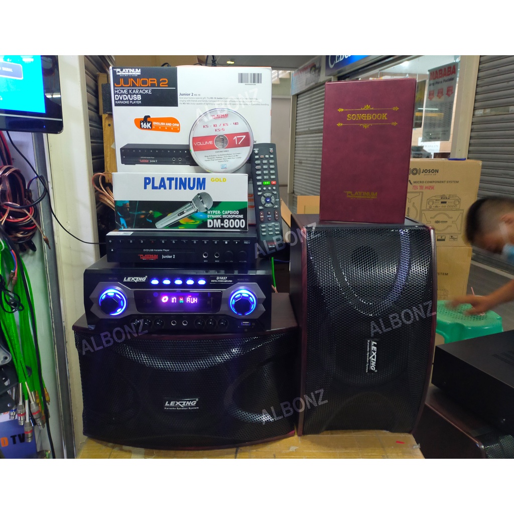 Home Videoke Set Platinum Junior 2 + Lexing D1037 Karaoke Stereo ...