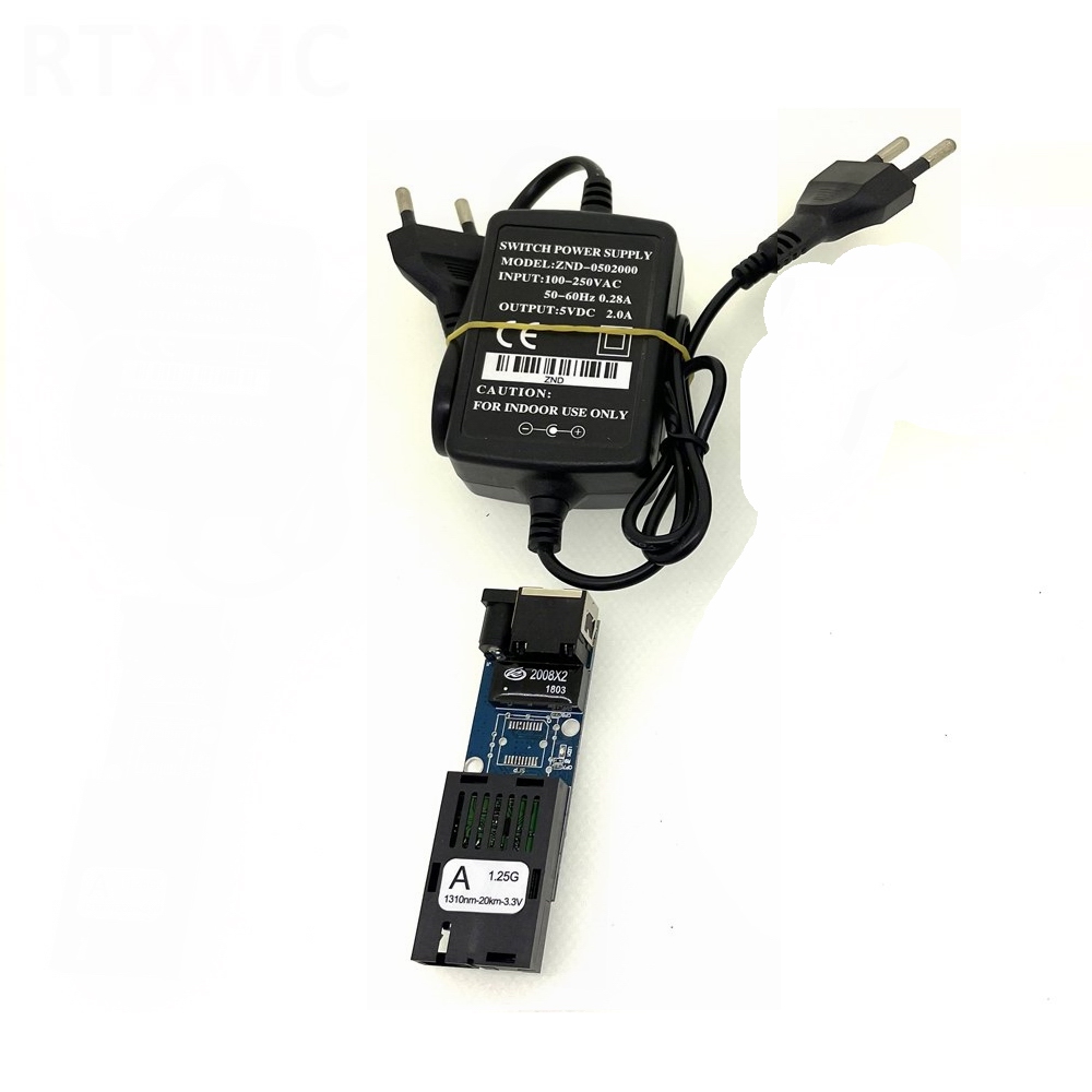 Mini media converter 1G1E gigabit optical fiber ethernet switch 1 port ...