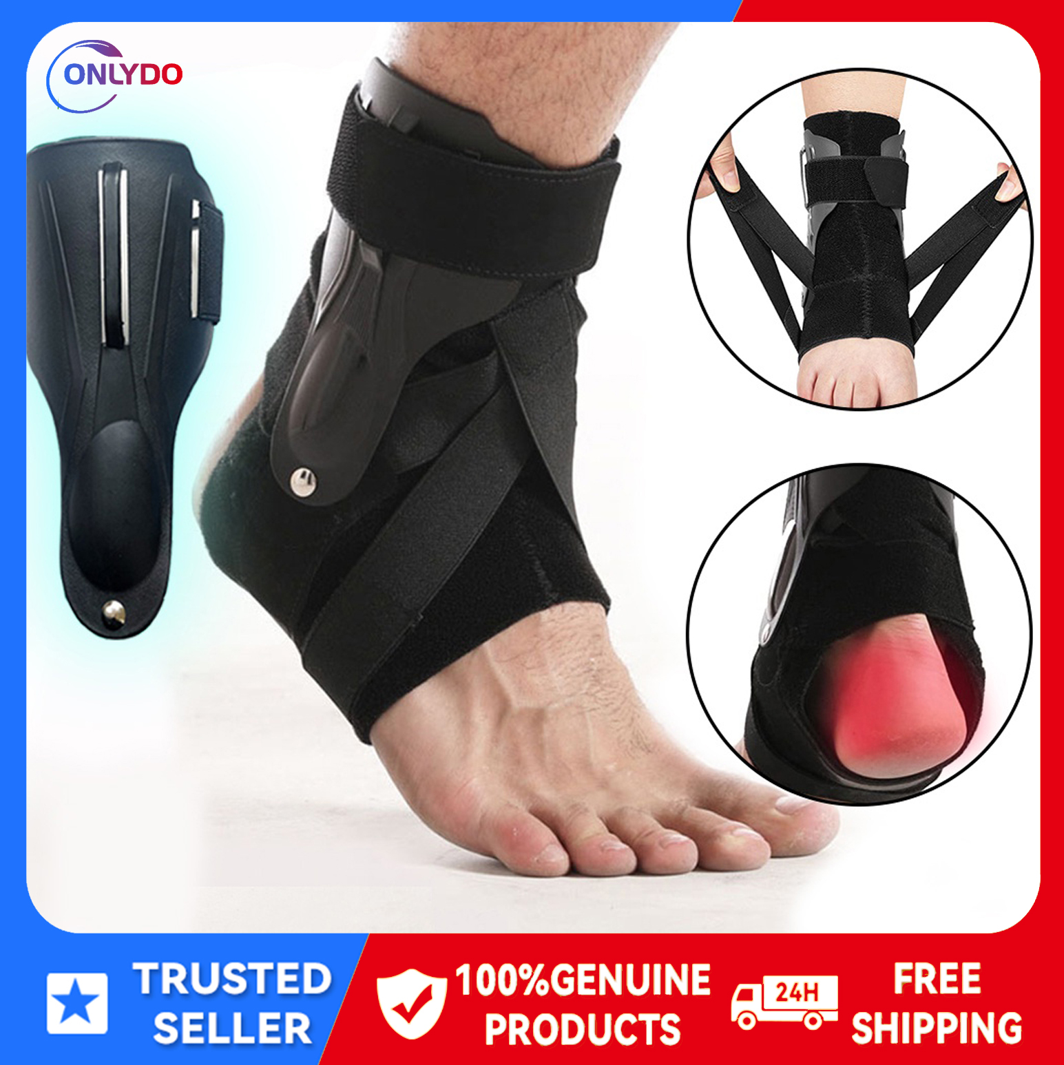 Ankle Brace Adjustable Support-Injury Recovery,Ankle Brace for Men And ...