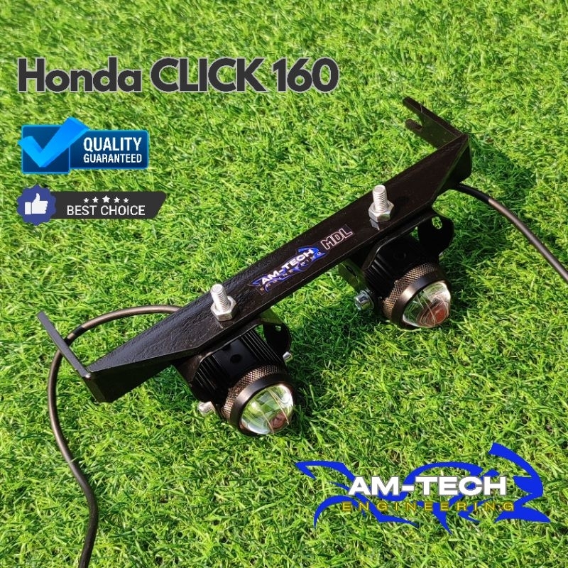 Honda Click 160 MDL Bracket Mini Driving Light Bracket by Am-Tech ...