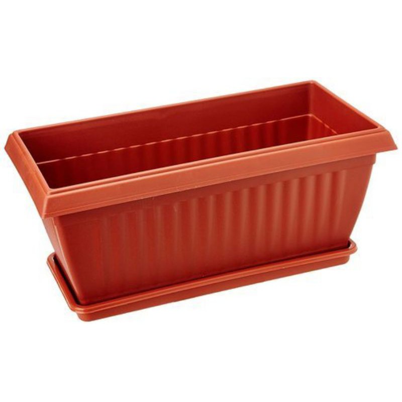Rectangular Plastic Flower Planter Pot For Gardening With Grained Hole ...