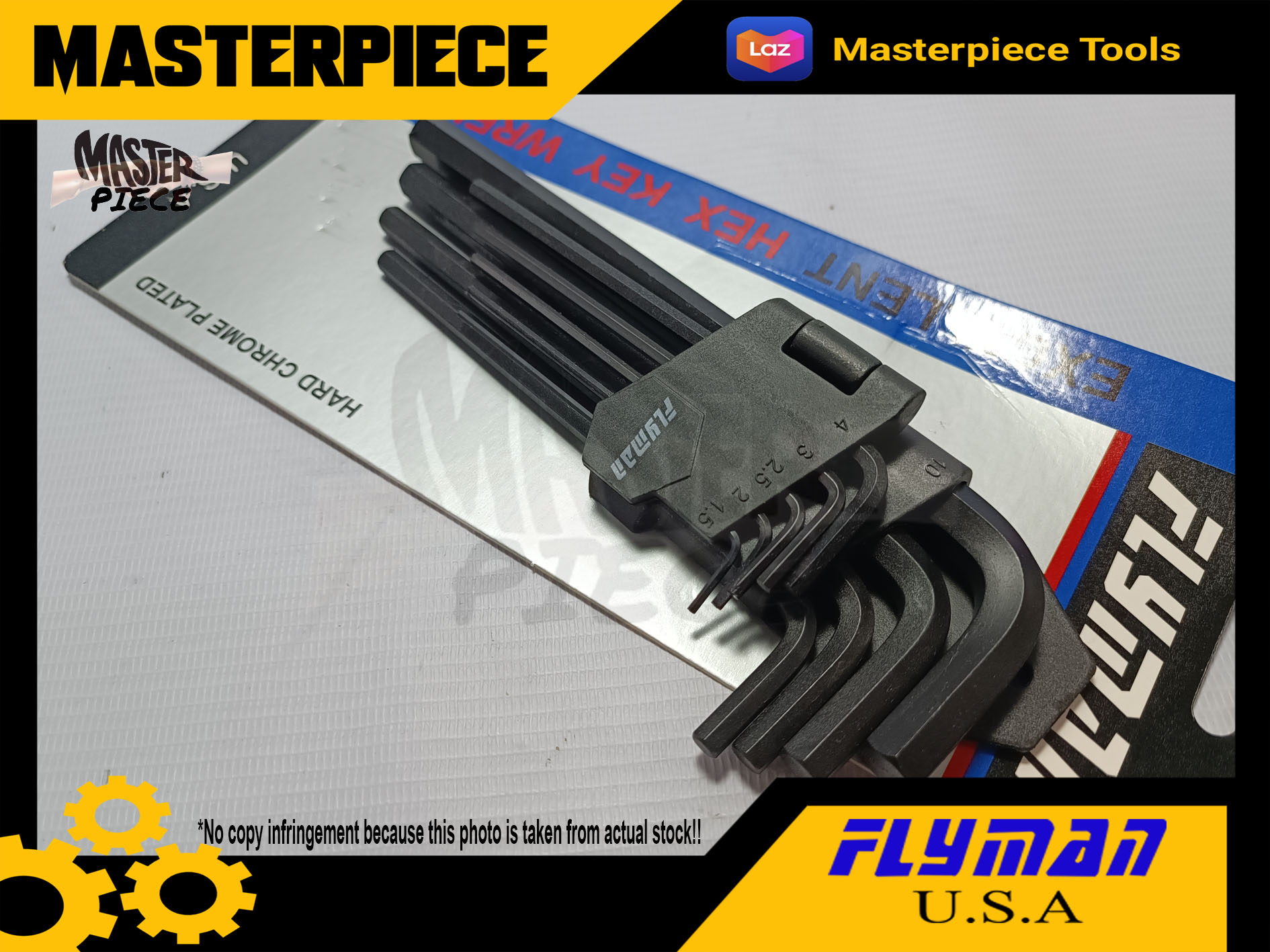 Original Flyman 9 Pcs. Allen Wrench Set (HEX KEYS) 1.5mm To 10mm (COD ...