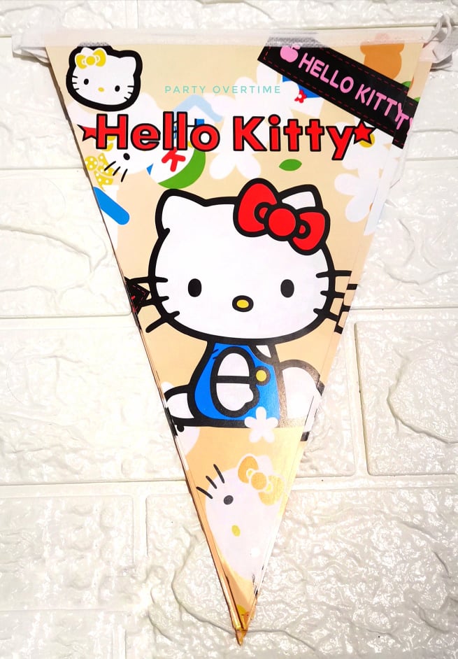 Hello Kitty Character Banderitas Triangle Flag Banner Party Decor ...