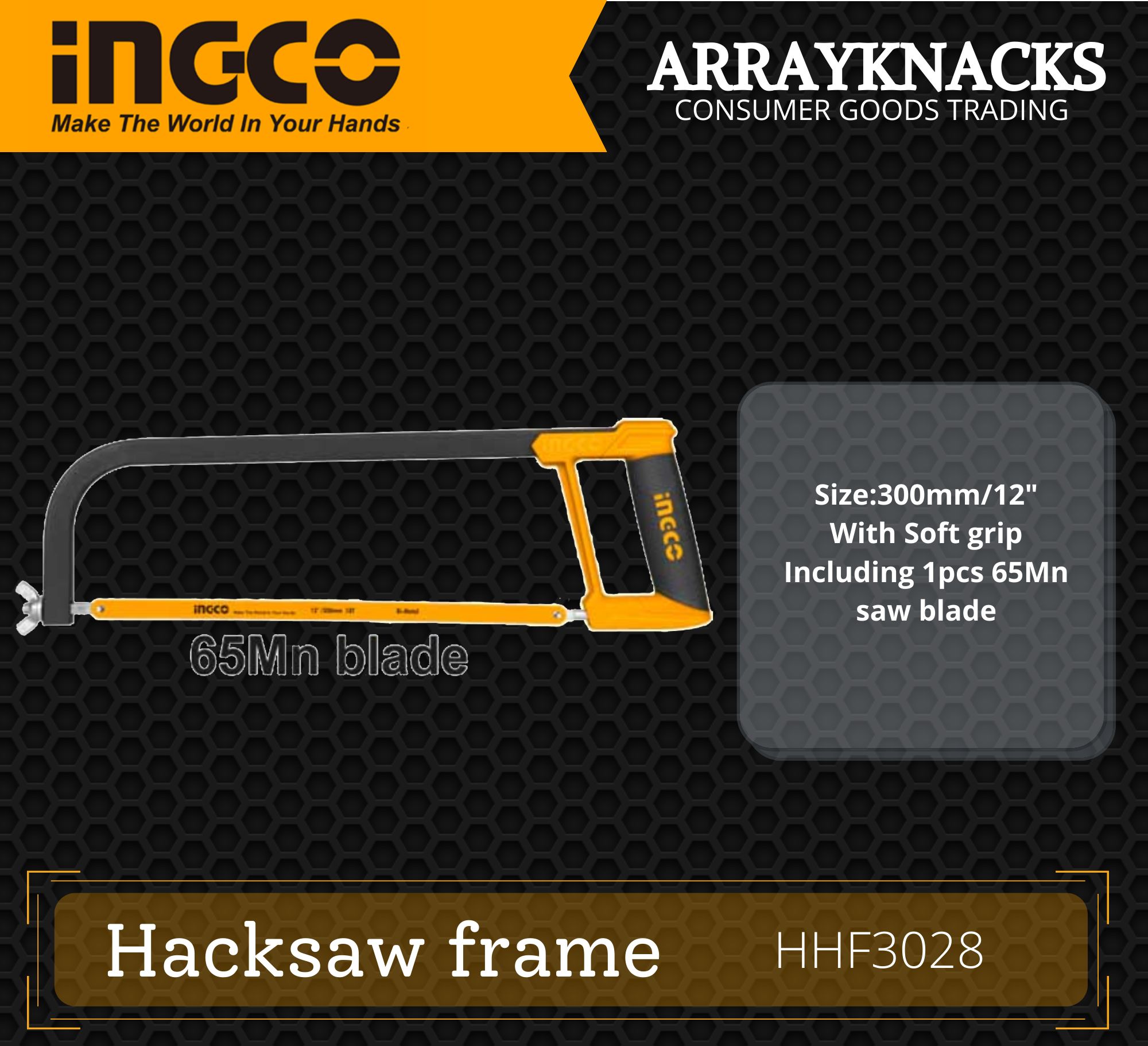 INGCO Hacksaw frame (HHF3028) | HAND TOOLS | Lazada PH