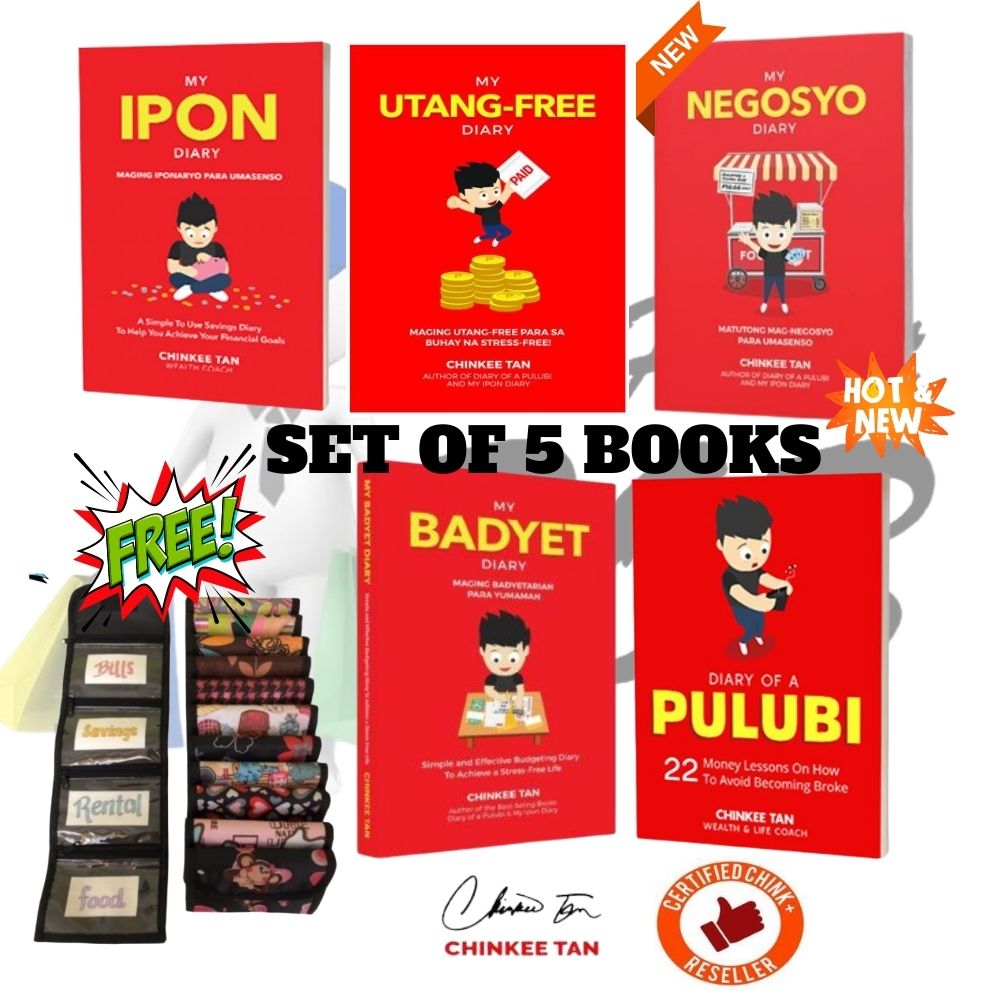 Bundle of 5 Books | FREE MONEY ORGANIZER | My Negosyo Diary - Diary of a Pulubi - My Ipon Diary ...
