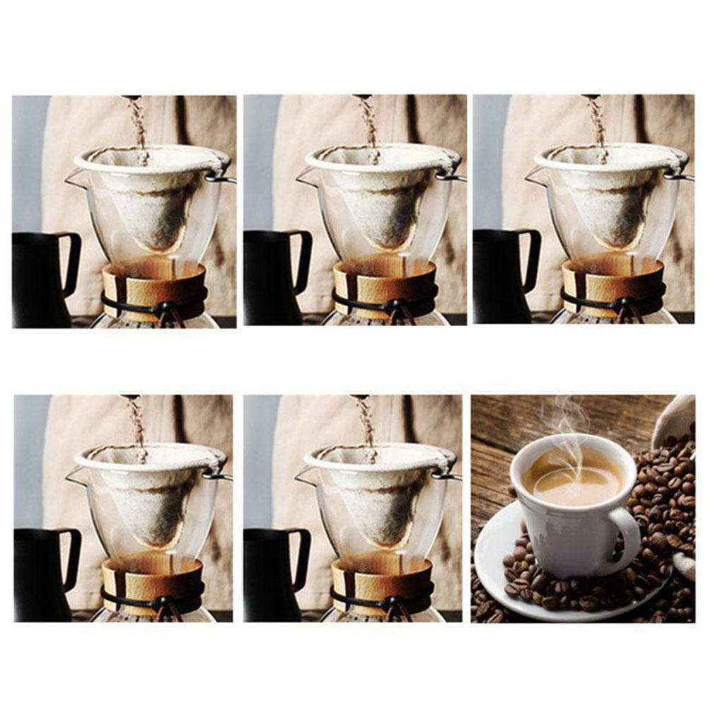 Reusable Coffee Filter Bag Stainless Steel Handle Flannel Y5O9 Dropping ...