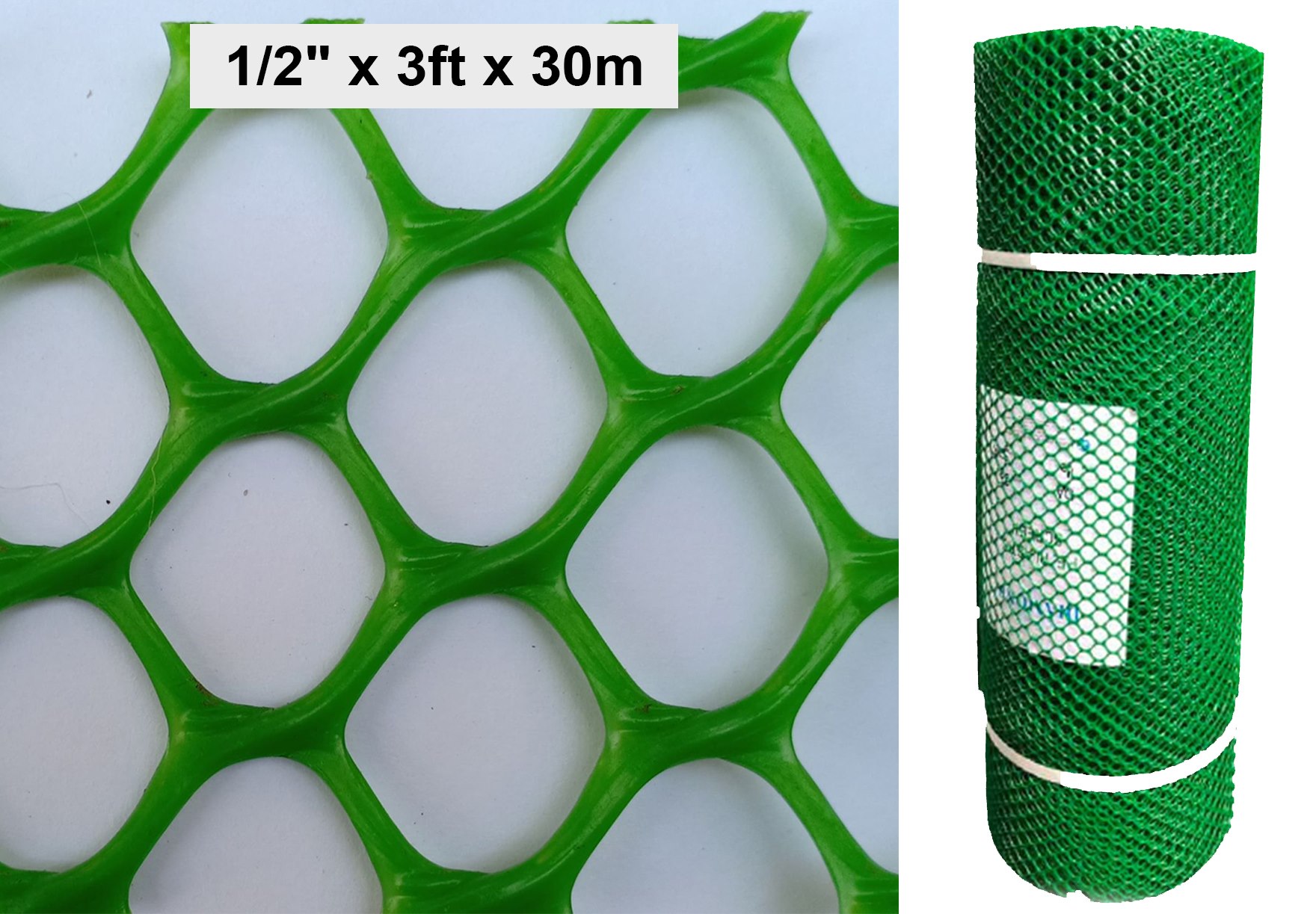 DIAMOND 1/2" x 3ft x 30meters Plastic Screen , Polyethylene Screen Roll ...