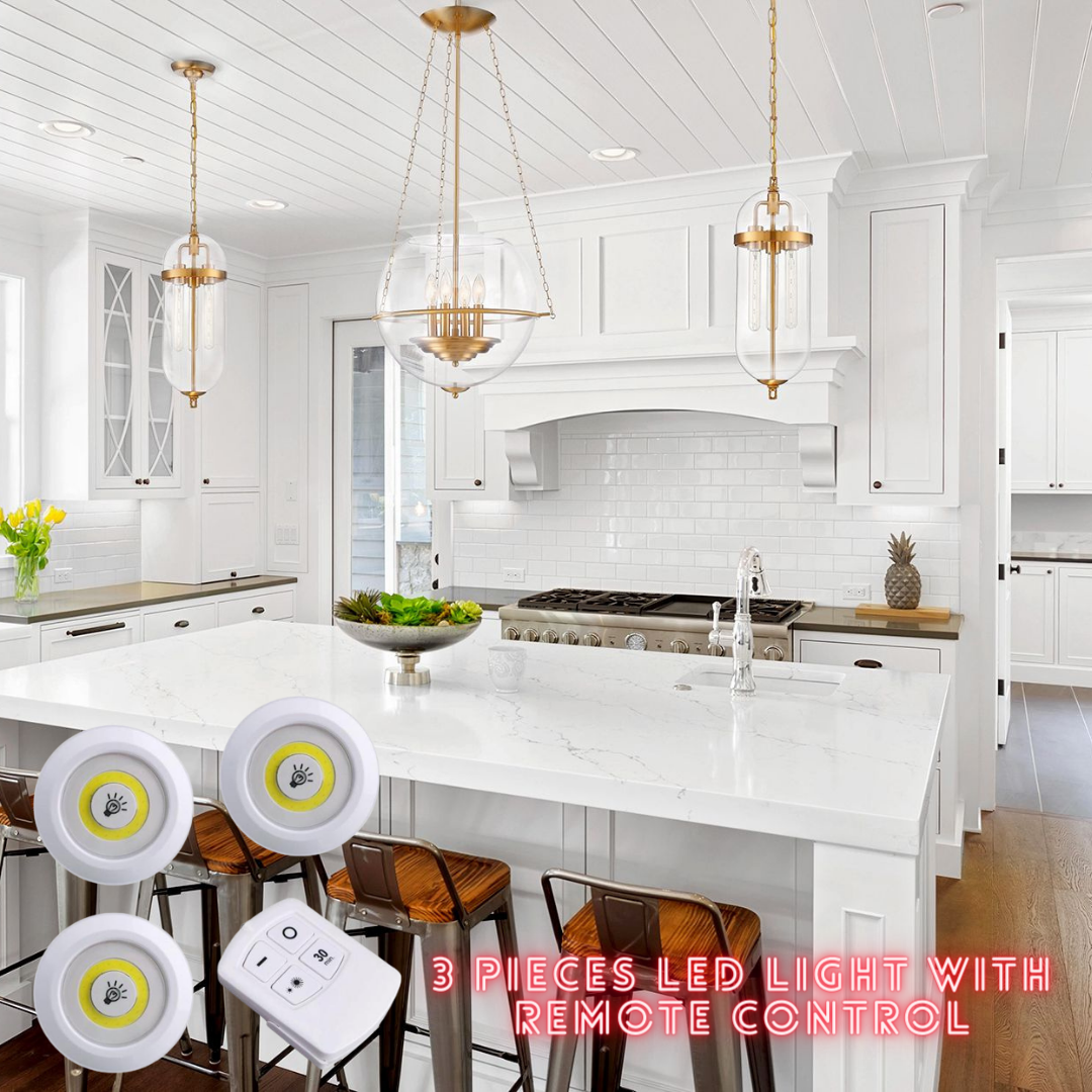 AUTHENTIC 3 Pieces LED Light with Remote Control Emergency Light ...