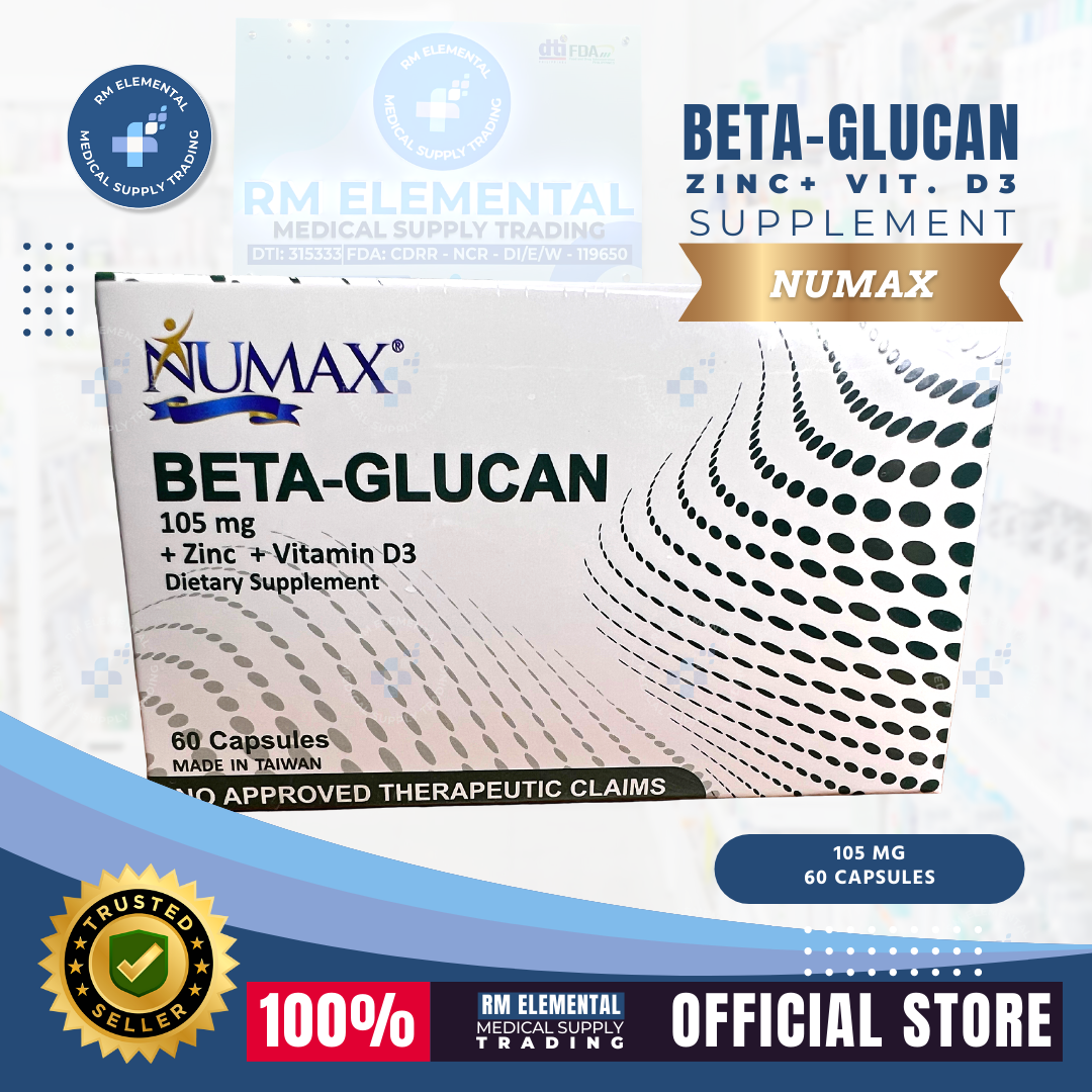 NUMAX BETA-GLUCAN + Zinc + Vitamin D3 (60 Capsules per Box) | Lazada PH