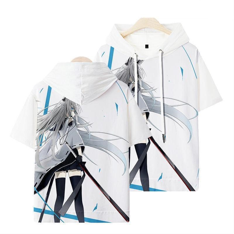 ↂ ♧ HOLOLIVE Vtuber Fubuki Short Sleeve Hoodie Cosplay Apparel Ookami ...
