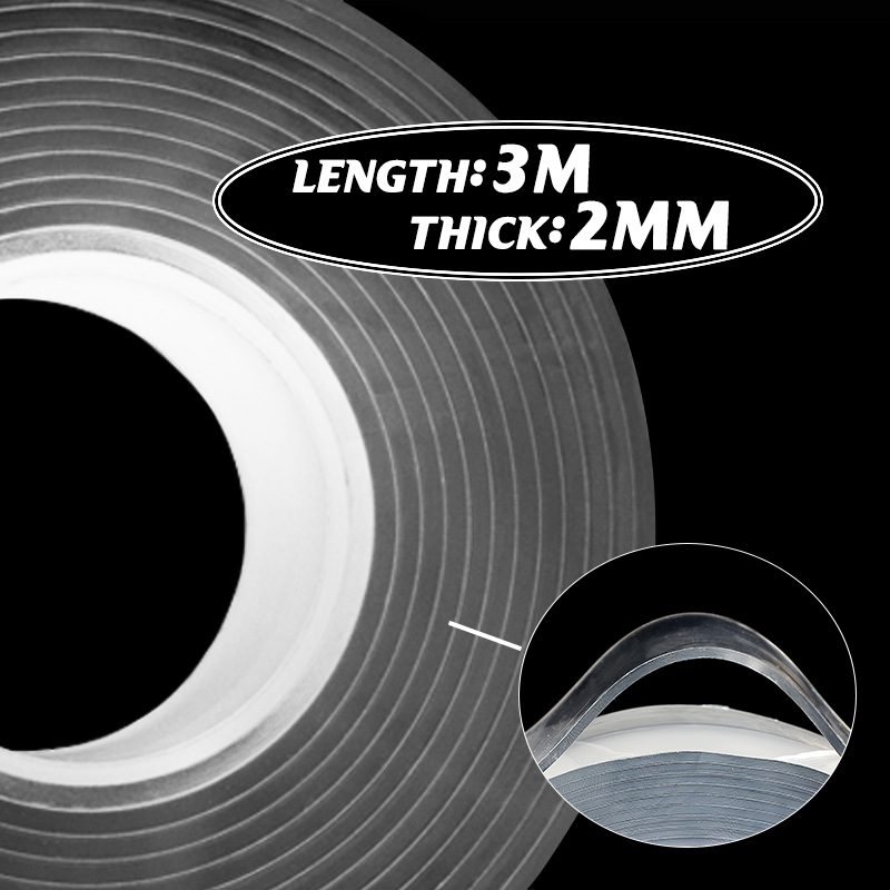 【5M】Nano Tape Double Sided Tape Transparent NoTrace Reusable Waterproof ...