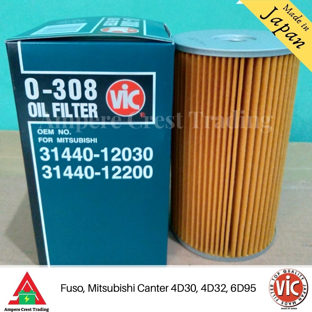 Vic Oil Filter Element O-308 for Mitsubishi Fuso and Canter 4D30, 4D32 ...