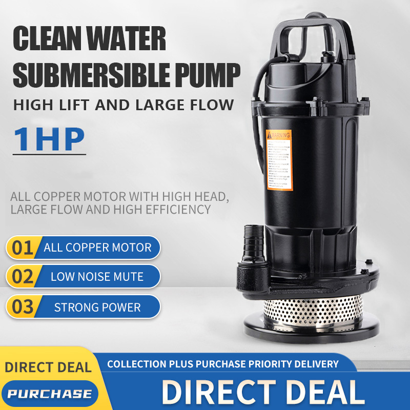 Submersible pump heavy duty 1hp 220V corrosion-resistant clean water ...