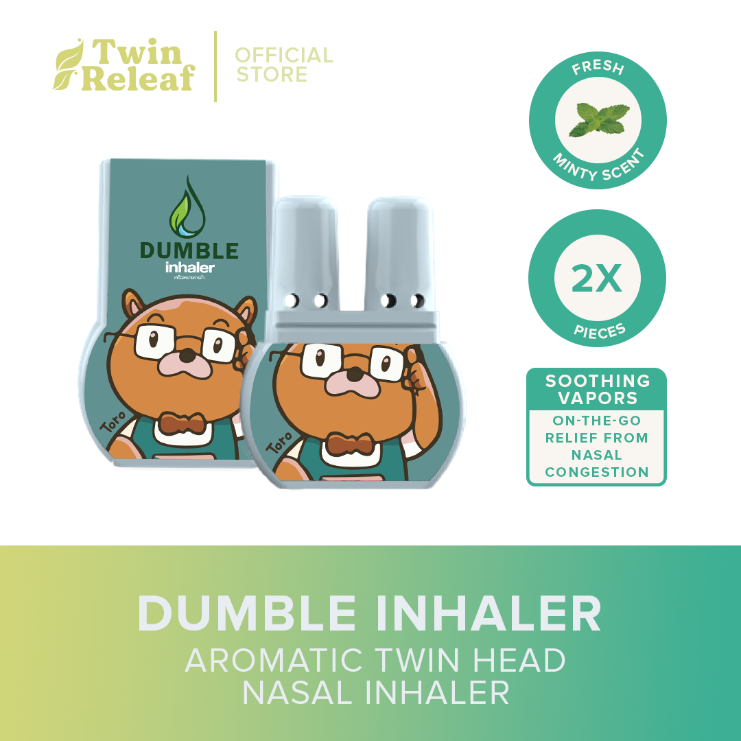 Twin Releaf Dumble Double Head Inhaler (x2) [Soothing Vapors, Relieves ...