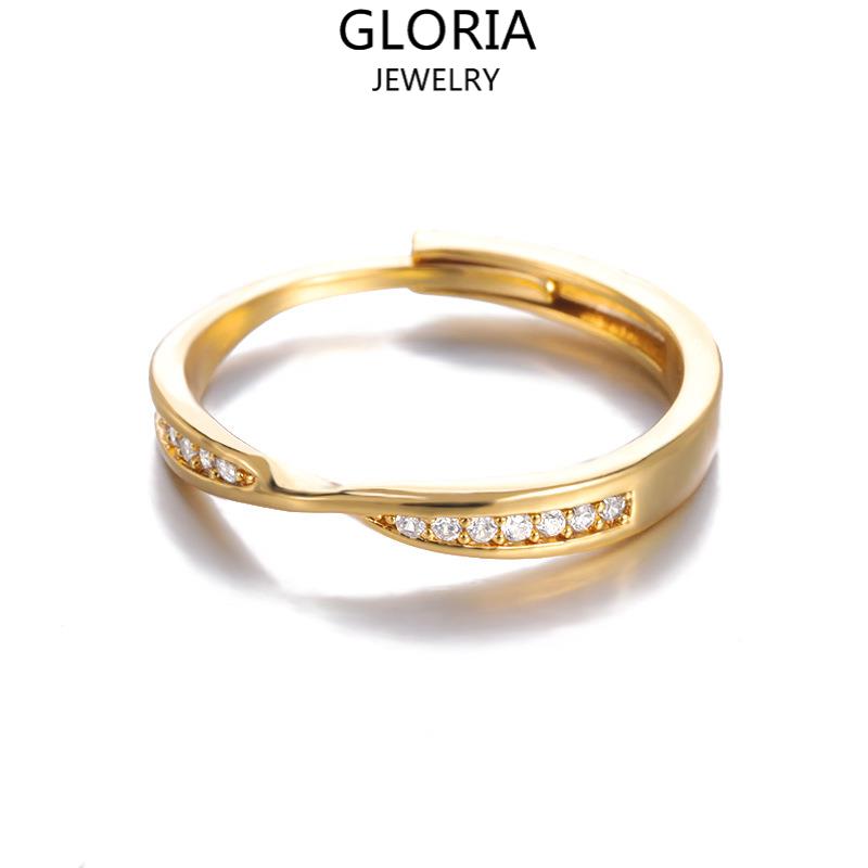Gloria Jewelry classic, ring for women 18k saudi gold adjustable singsing for girls no fade ...