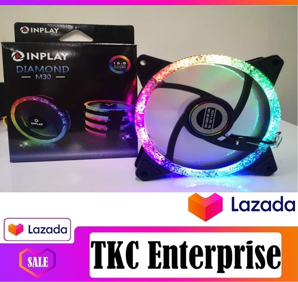 INPLAY DIAMOND M30 RGB FAN 1 IN ONE KIT 12CM COOLING FAN 16.8 MILLION ...