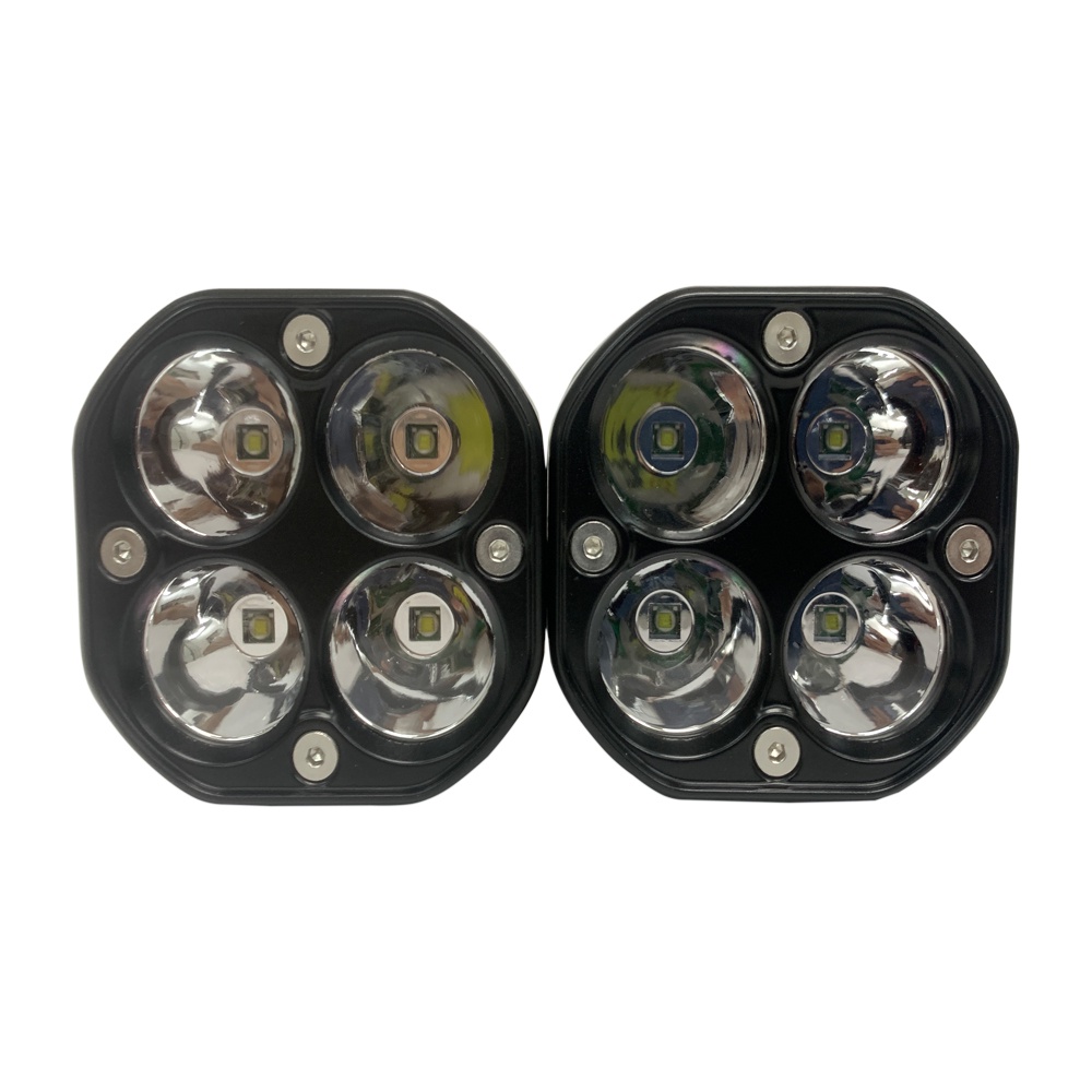 Now With Amber Lens Rizoma Laser Gun 4 LED Fog Light Super Bright Spot ...
