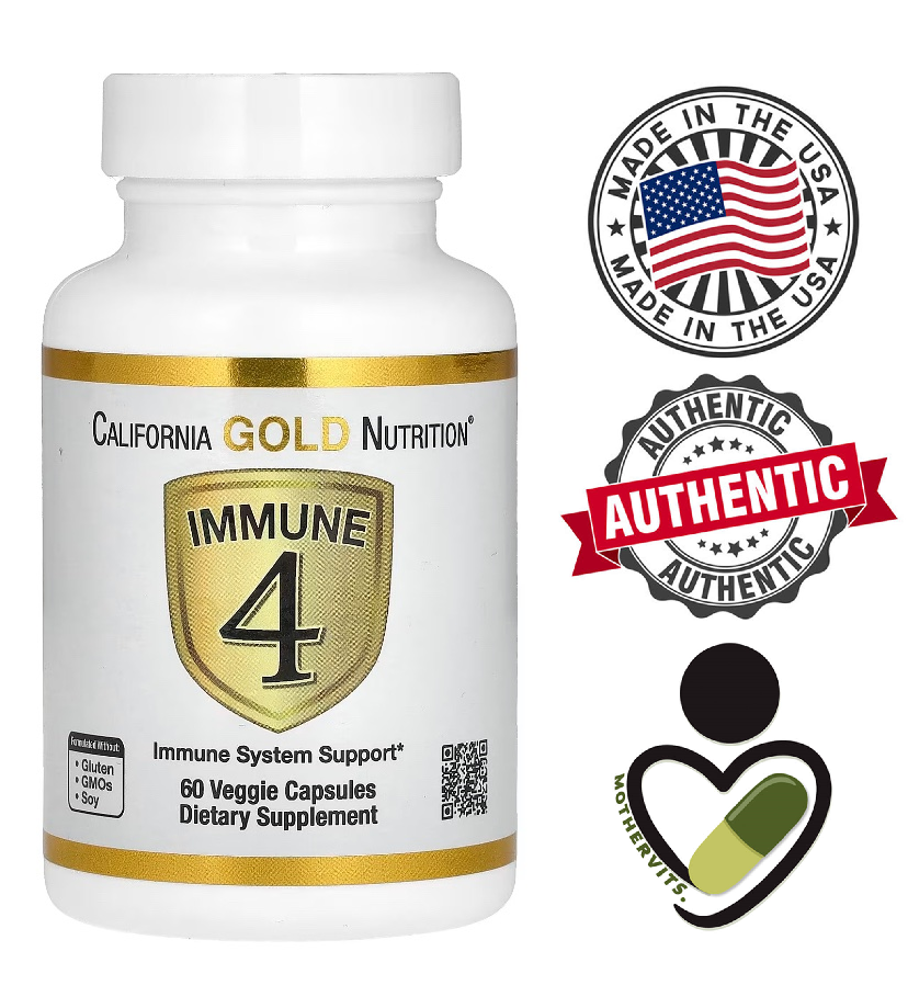 California Gold Nutrition, Immune 4, Immune System Support, 60 Veggie ...
