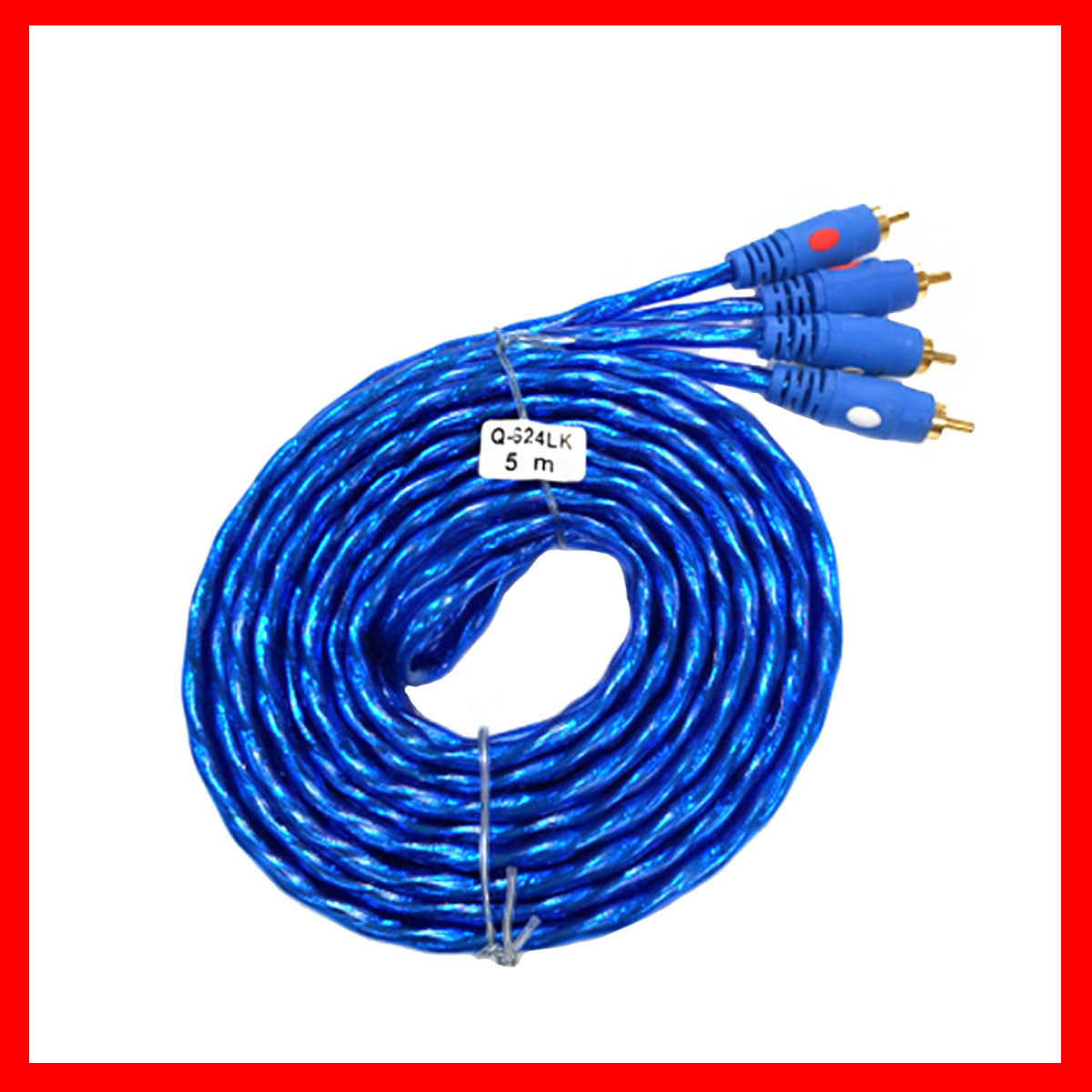 RCA Jack 2x2 - Audio Jack (5Meters) Heavy Duty Cord - 5 Meters Long ...