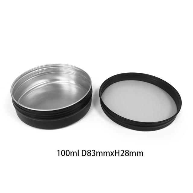 50pcs 5ml 250ml Aluminum Tins Black Metal Cans Frosted Tin Can with ...