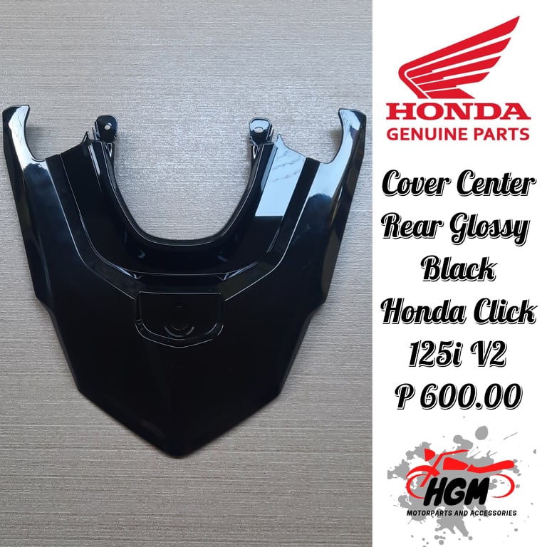 CENTER COVER REAR, GLOSSY BLACK HONDA CLICK 125i V2 GAME CHANGER (83750 ...