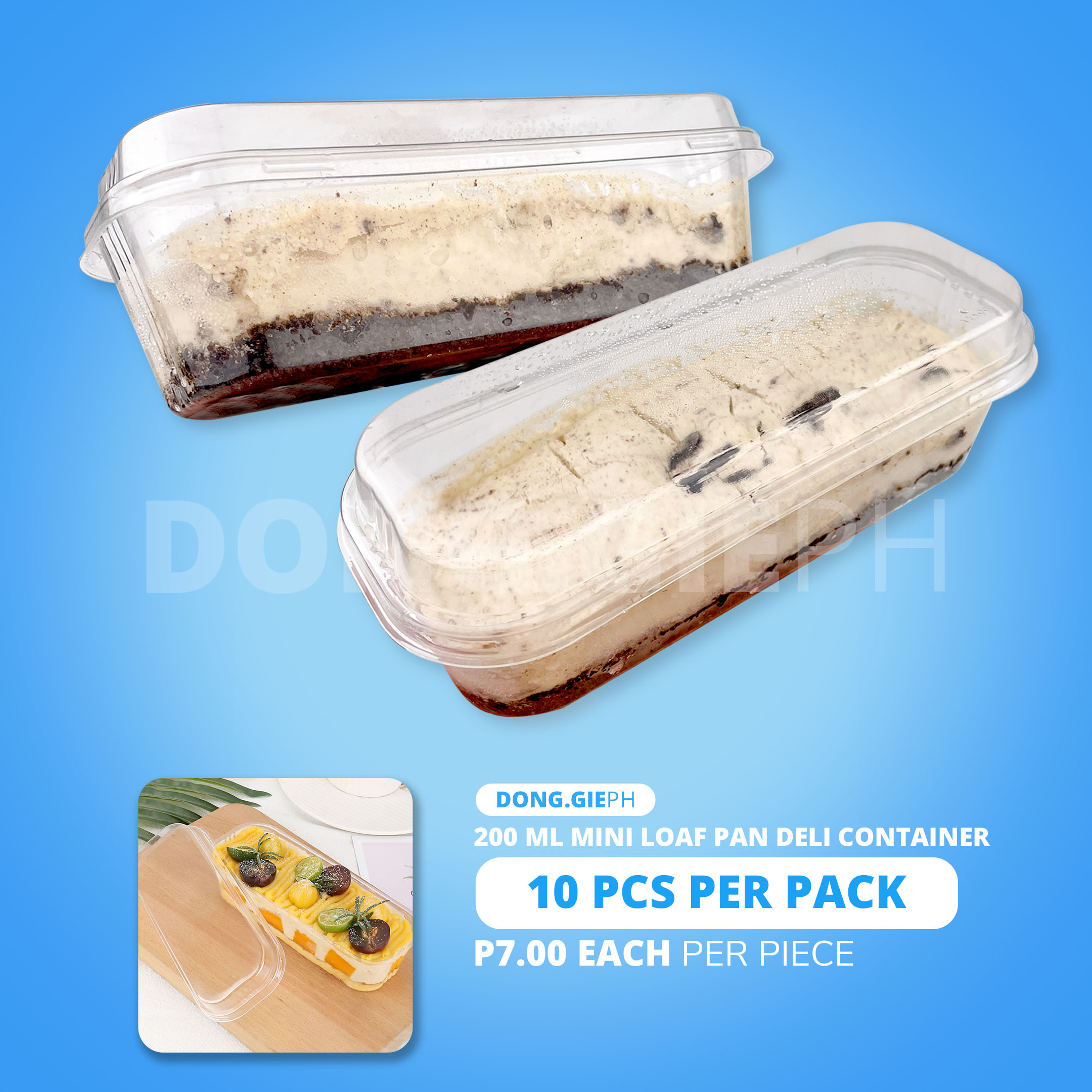 [10 PCS] Mini Loaf Deli Container for Desserts (Mousse Container ...
