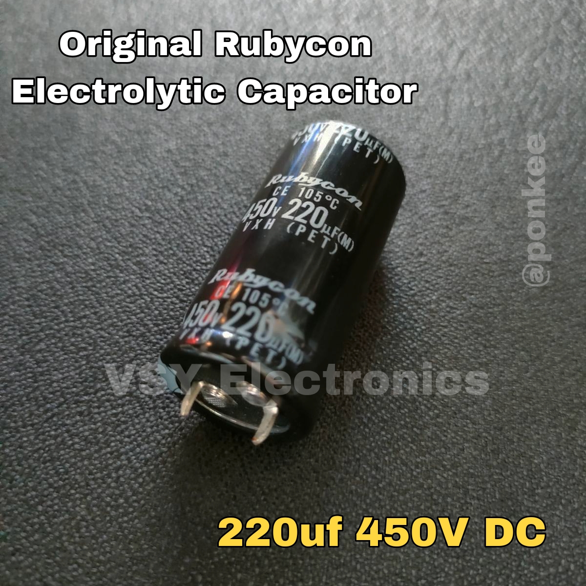 1pc Original Rubycon 220uf 450V DC 220mfd / 220 Microfarad Electrolytic ...
