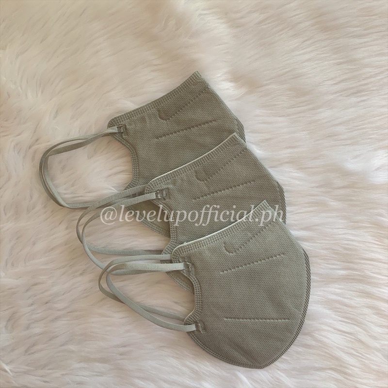 KN95 5D 10PCS 5PLY Aesthetic FaceMask Neutral Beige Khaki Coffee Neo ...