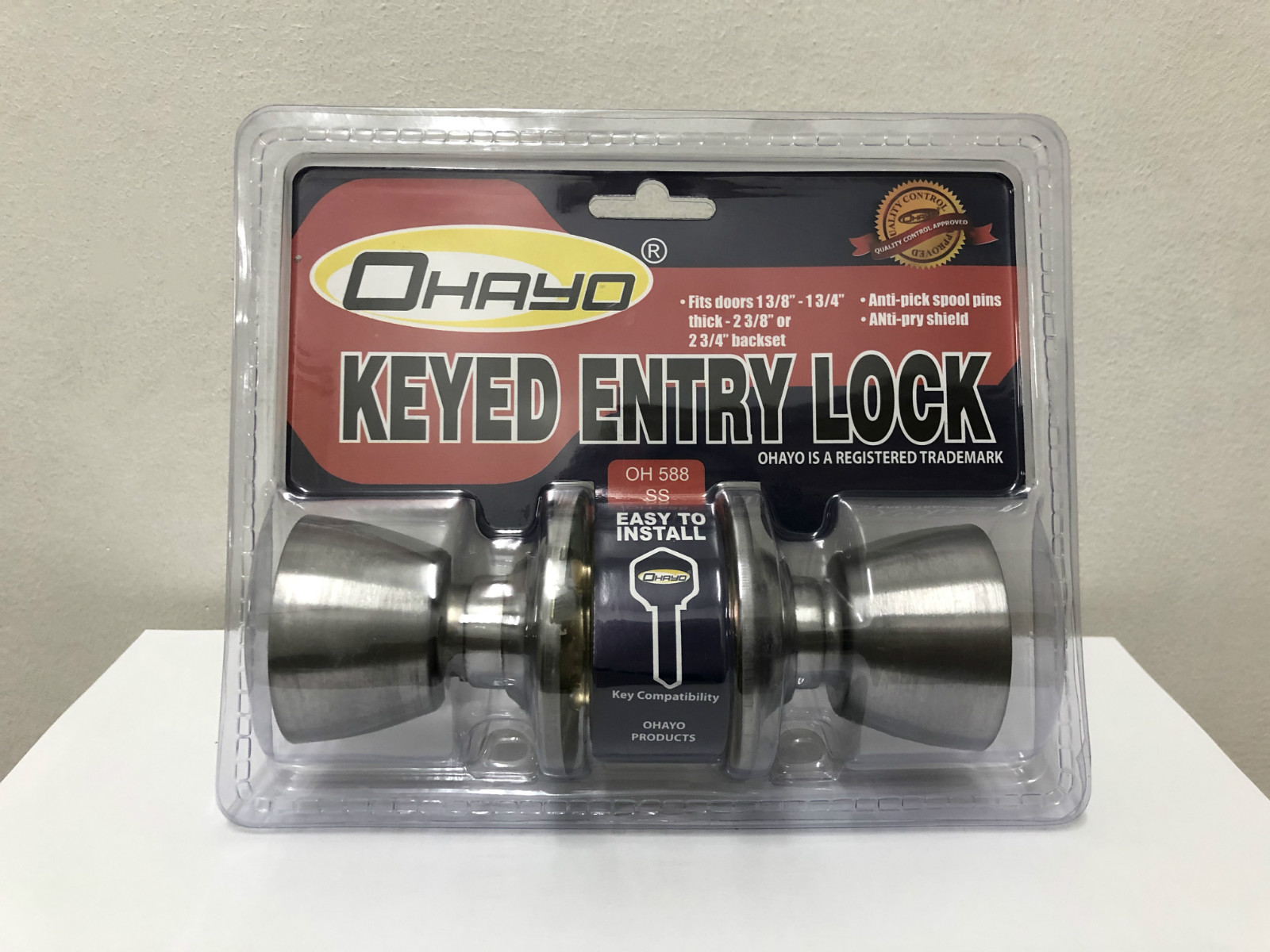 OHAYO entrance door knob lockset 588 stainless steel | Lazada PH