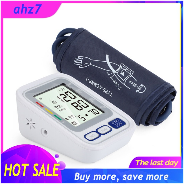 Electric Upper Arm Blood Pressure Monitor Digital Heart Beat Rate Pulse ...