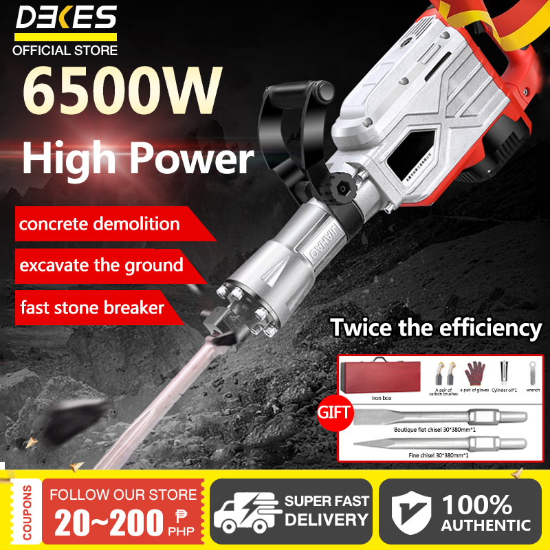 DEKES Blasting Hammer Chipping Gun 65A 6500W 220V Electric Demolition ...
