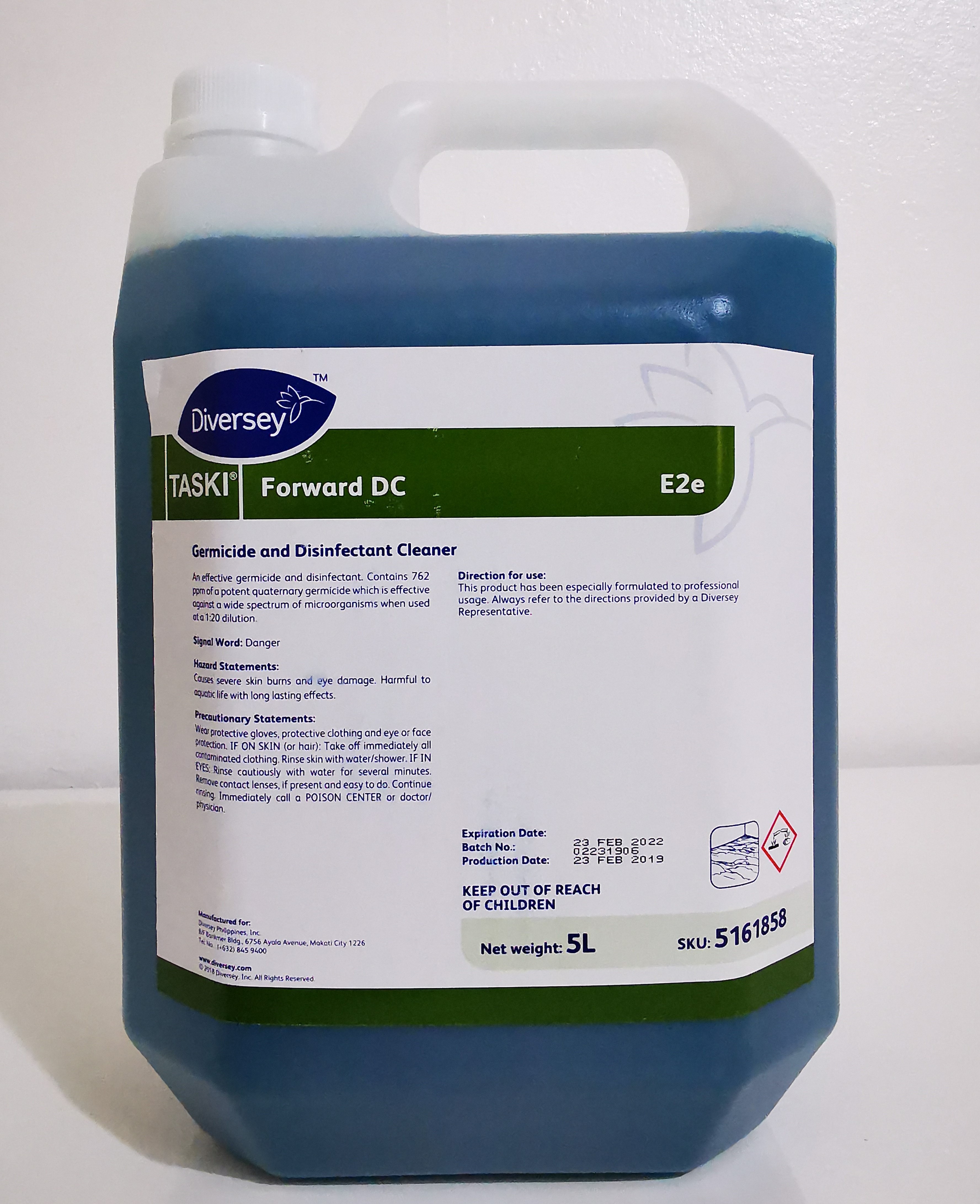 Forward DC (Diversey) 5 liters - Dilutable Disinfectant Multi-Purpose ...