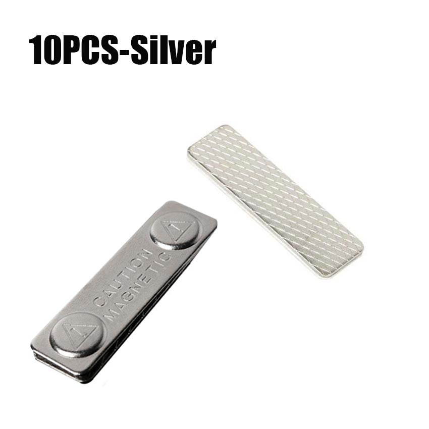 ★Same Day Shipping★ 10pcs Strong Magnetic Name Plate Tags Badge Metal ...