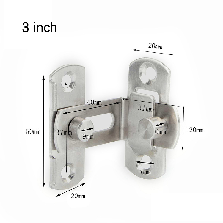 Door Right Angle Hasp Latch Locks 90 Degree Stainless Steel Hasp ...