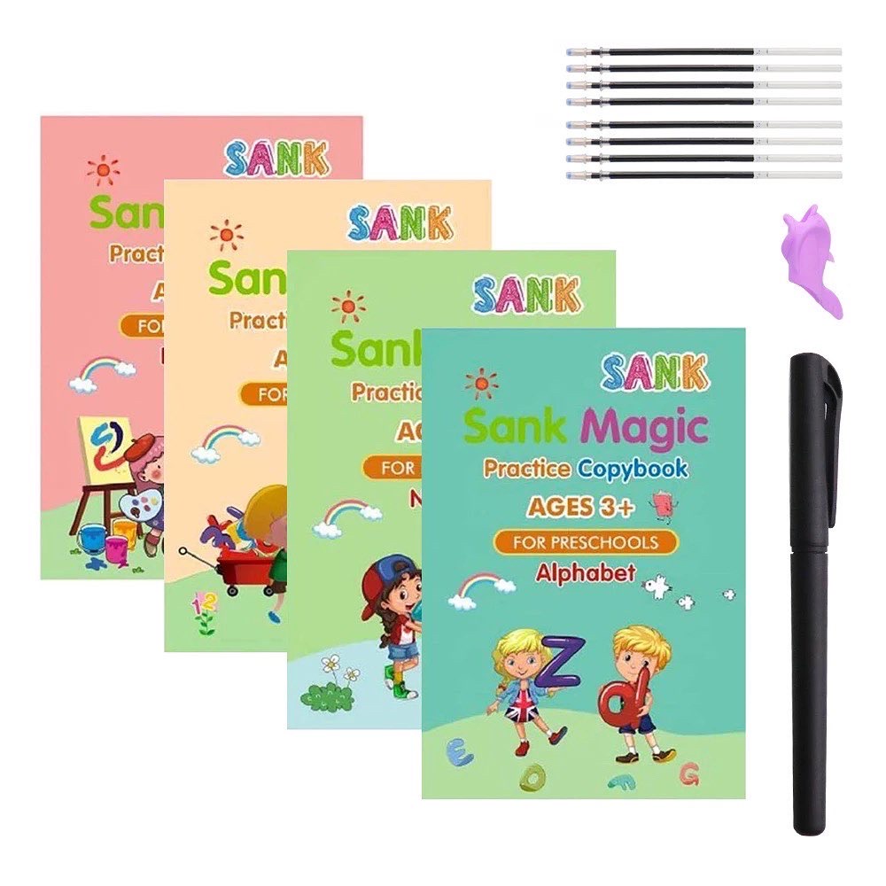 Writing Practice Book for Children - Set of 4 Copybook for Kids ...