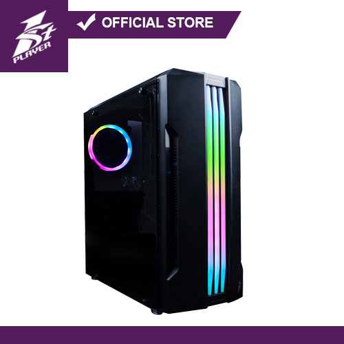 1STPLAYER R3-A MID-TOWER RGB GAMING CASE W/LED STRIP FRONT/TG/ ATX ...