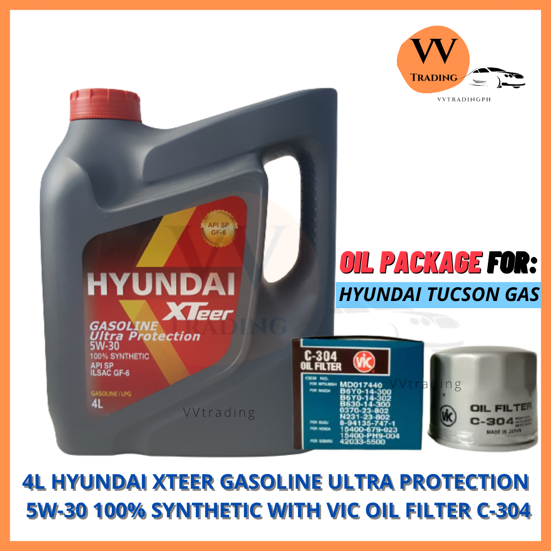 [OIL PACKAGE] 4L Hyundai XTeer Gasoline Ultra Protection 5W-30 GF6 WITH ...