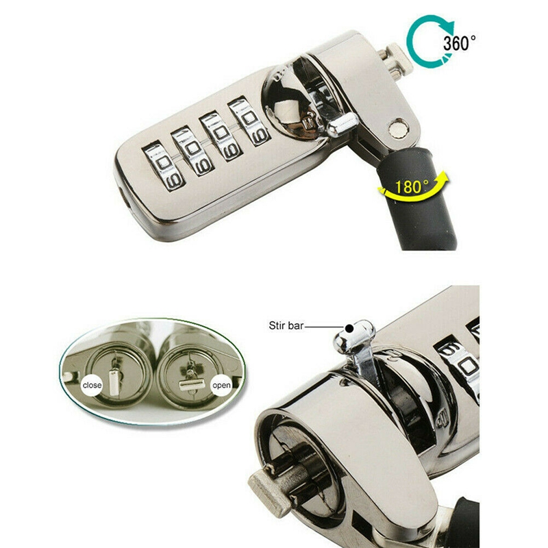 Security Anti-Theft Combination Laptop Notebook Cable Lock 4 Digit ...